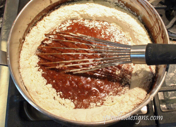 Sour Cream Chocolate Cake - Spindles Designs