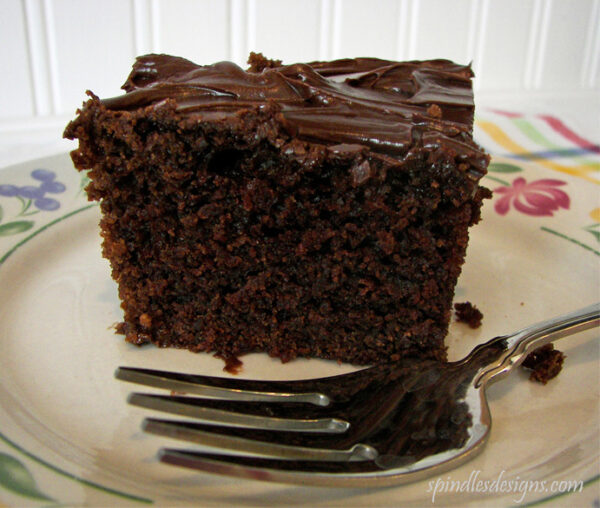Sour Cream Chocolate Cake - Spindles Designs
